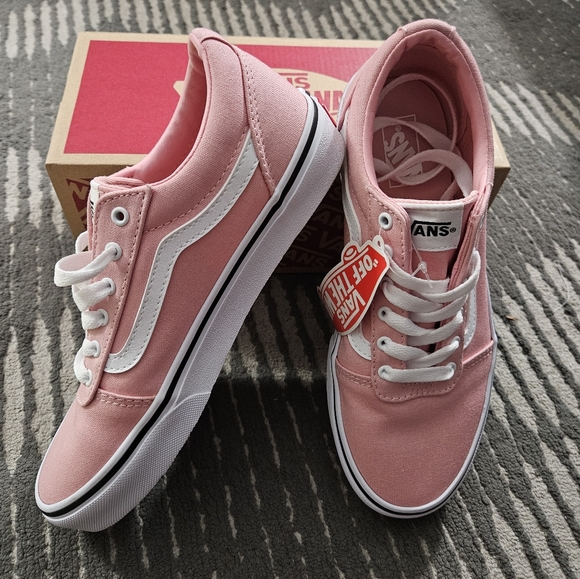 Vans | Shoes | Ward Powder Pink And White Shoes | Poshmark